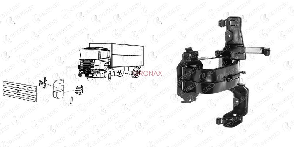 1726850 Кронштейн дефлектора левый SCANIA купить у официального ...