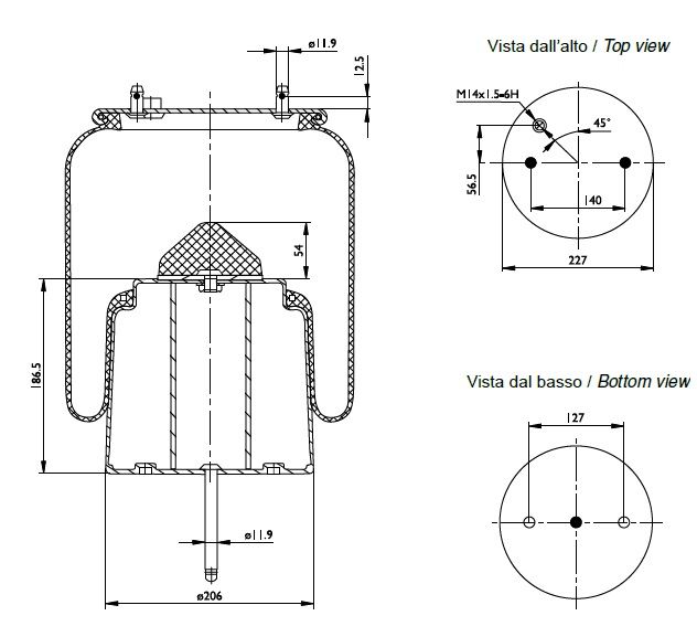 1440306 Подушка воздушная со стаканом SCANIA купить у официального ...